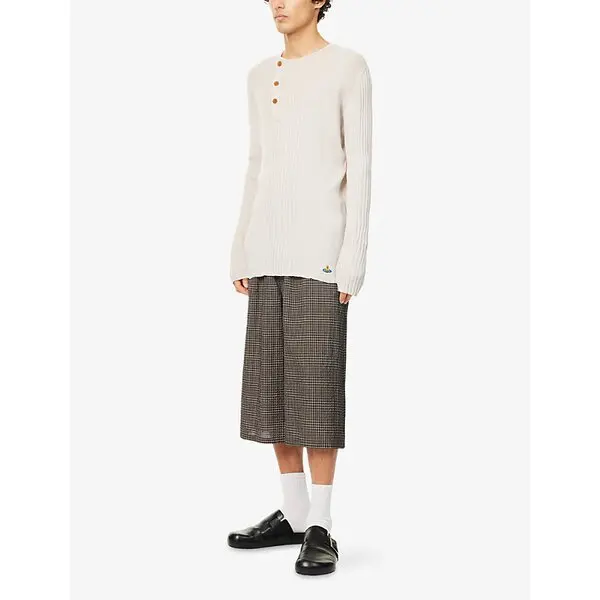 Vivienne Westwood Ribbed Cotton-Cashmere Knitted Top In Dusty